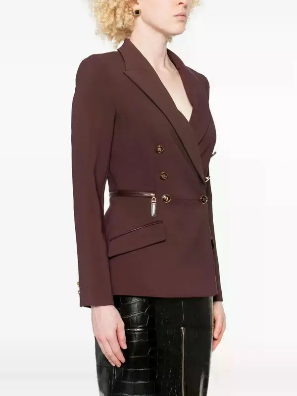 Elisabetta Franchi Double-breasted Zip-detail Jacket