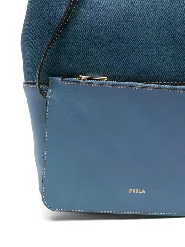 Furla Denim-panel Tote Bag