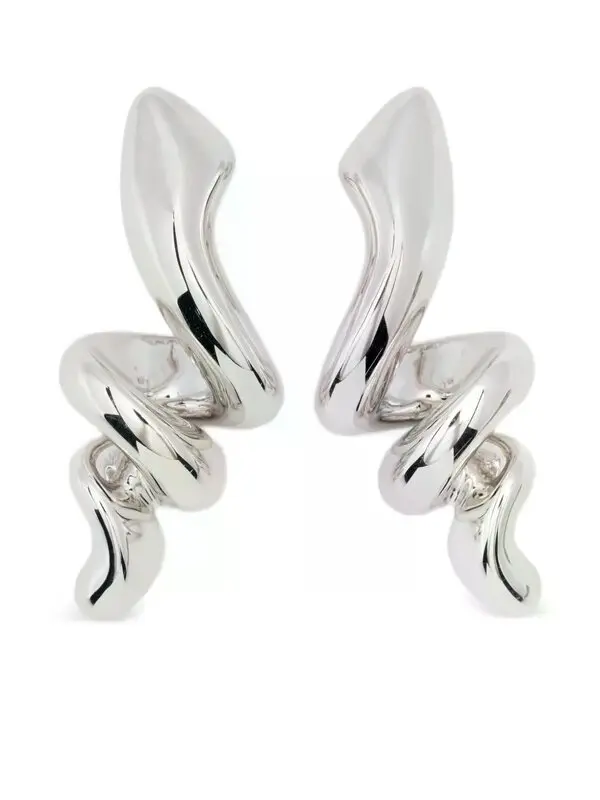MARIA BLACK Coil Spiral Earrings - Silver