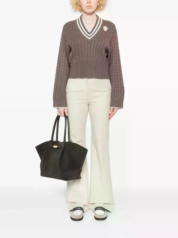 Brunello Cucinelli Cable-knit V-neck Sweater