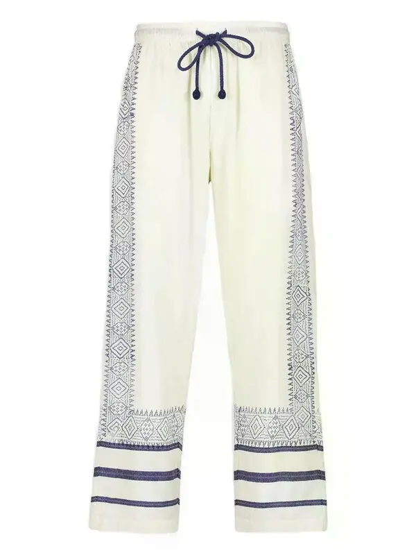 BAZISZT Striped Straight-leg Trousers