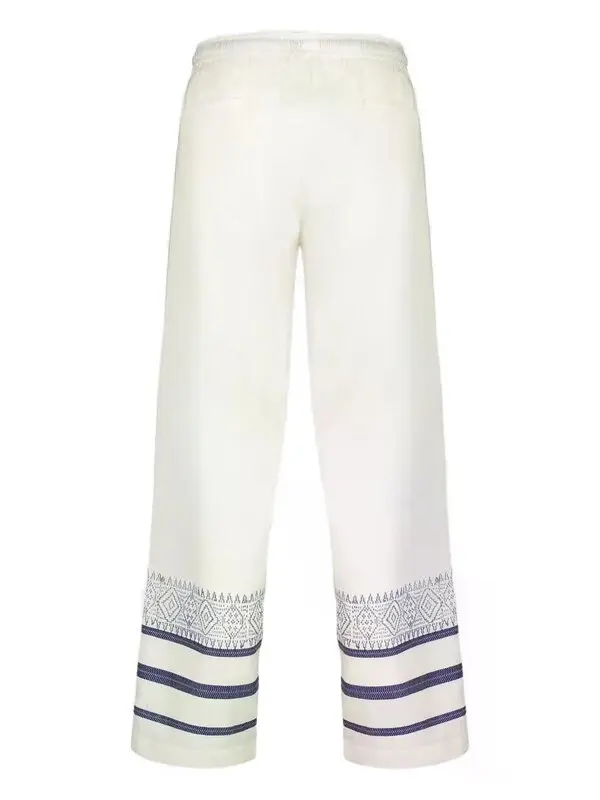 BAZISZT Striped Straight-leg Trousers