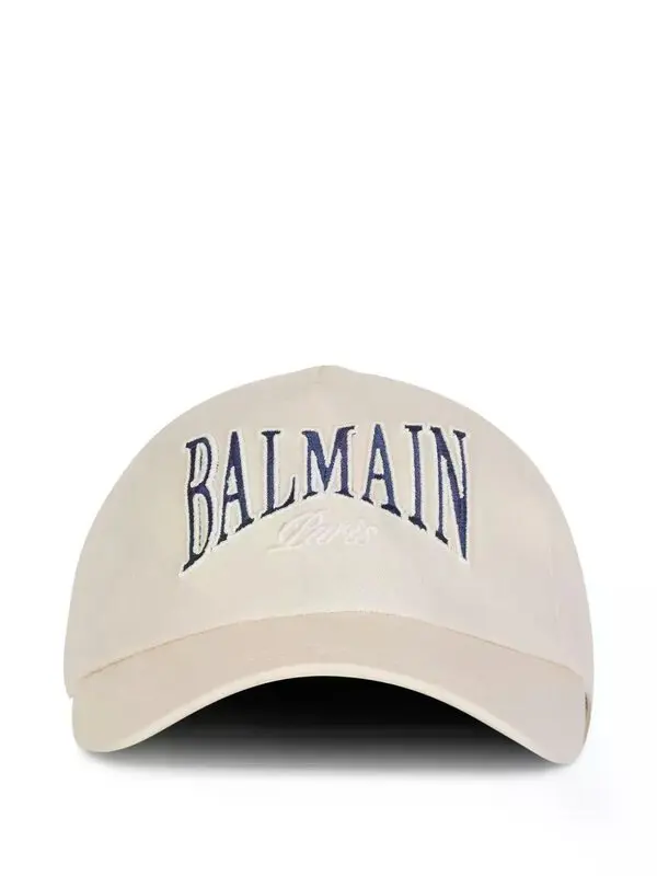 Balmain Embroidered Logo Baseball Cap - Neutrals