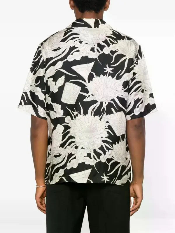 Amiri Floral-print Short-sleeved Shirt