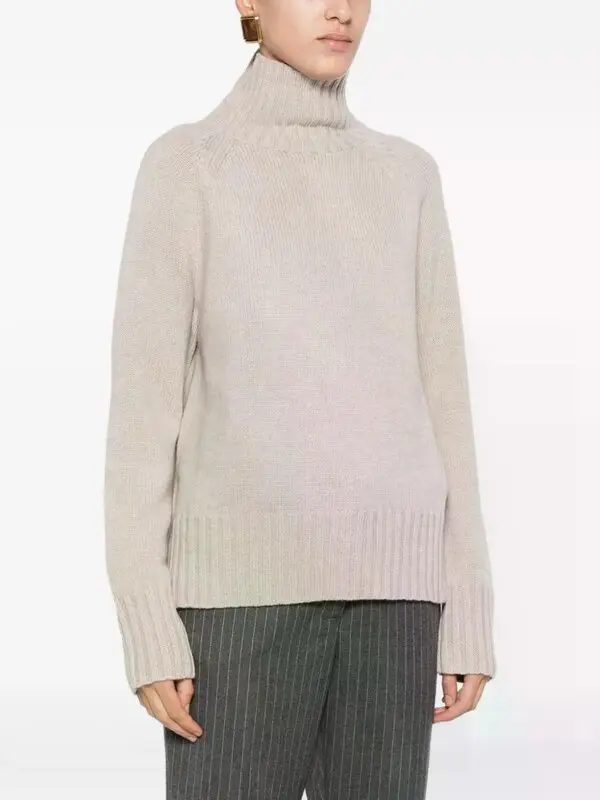Max Mara Funnel Neck Raglan Sleeve Sweater - Brown