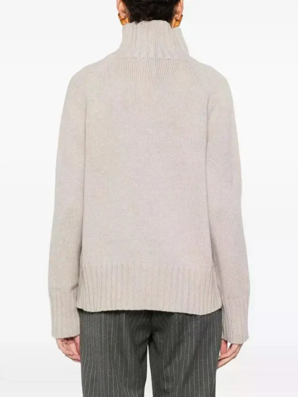 Max Mara Funnel Neck Raglan Sleeve Sweater - Brown