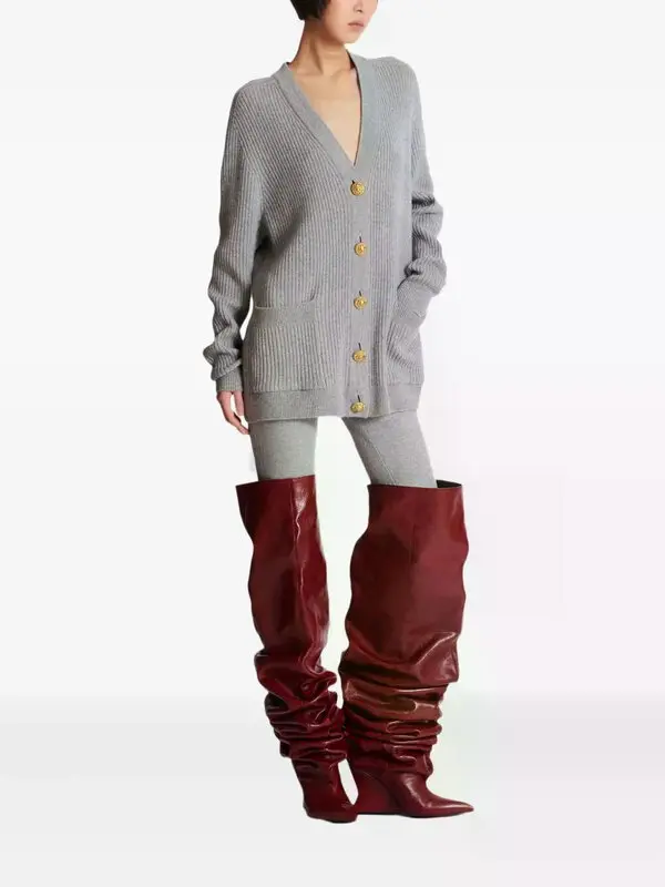 Balmain Ribbed Knit Cardigan