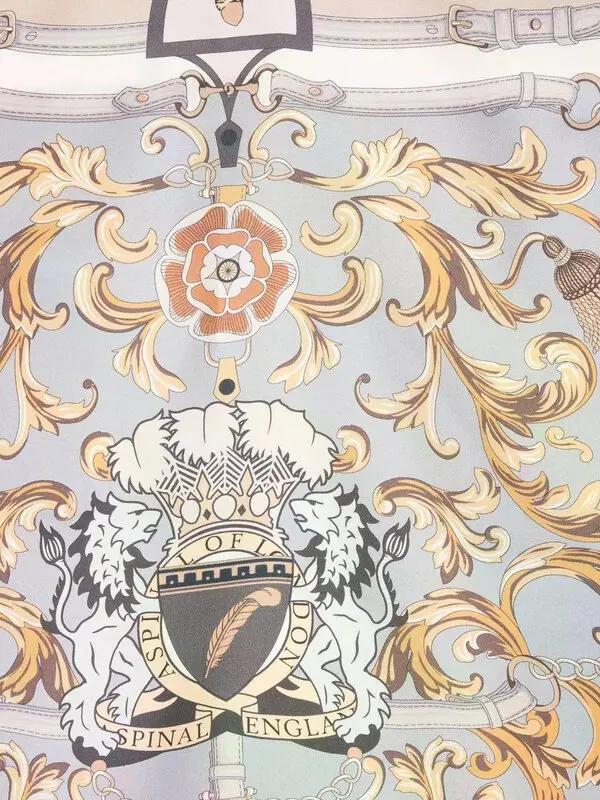 ASPINAL OF LONDON Logo-print Silk Scarf