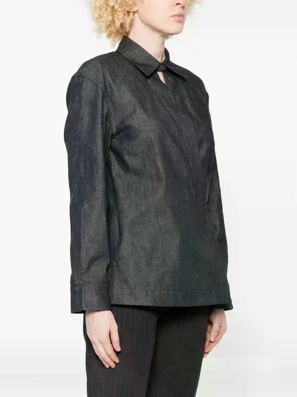 Fendi Wrap-effect Denim Shirt