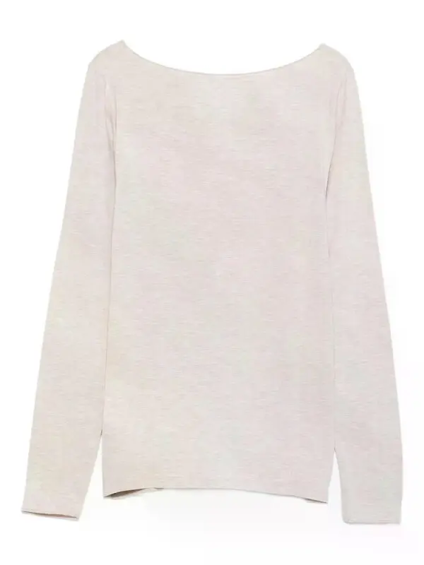 Majestic Filatures Long-sleeve Boat-neck Top - Neutrals