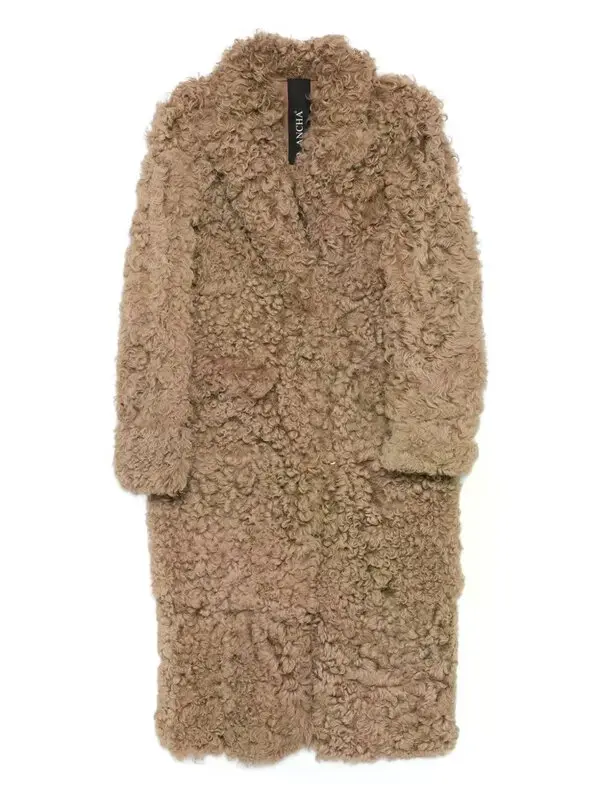 BLANCHA Shearling Single-breasted Coat