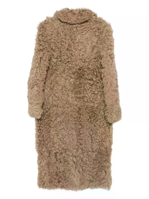 BLANCHA Shearling Single-breasted Coat