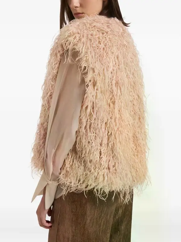 FORTE_FORTE Faux-fur Shaggy Vest - Pink