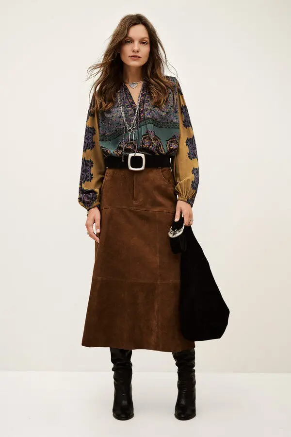 Ba&sh Baker Patterned Blouse - Brown