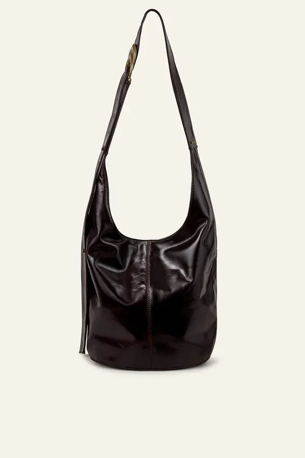 Ba&sh Youyou Leather Bucket Bag - Brown