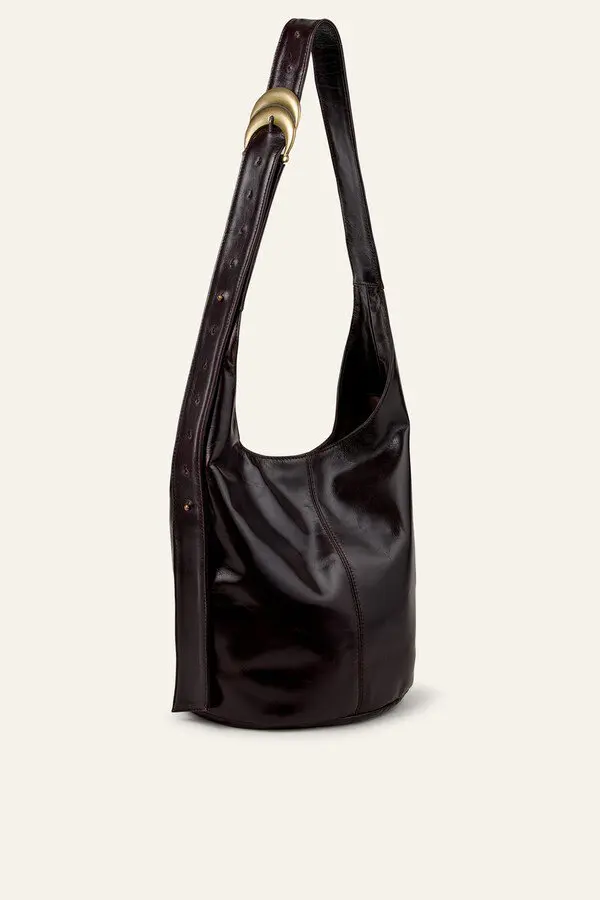 Ba&sh Youyou Leather Bucket Bag - Brown