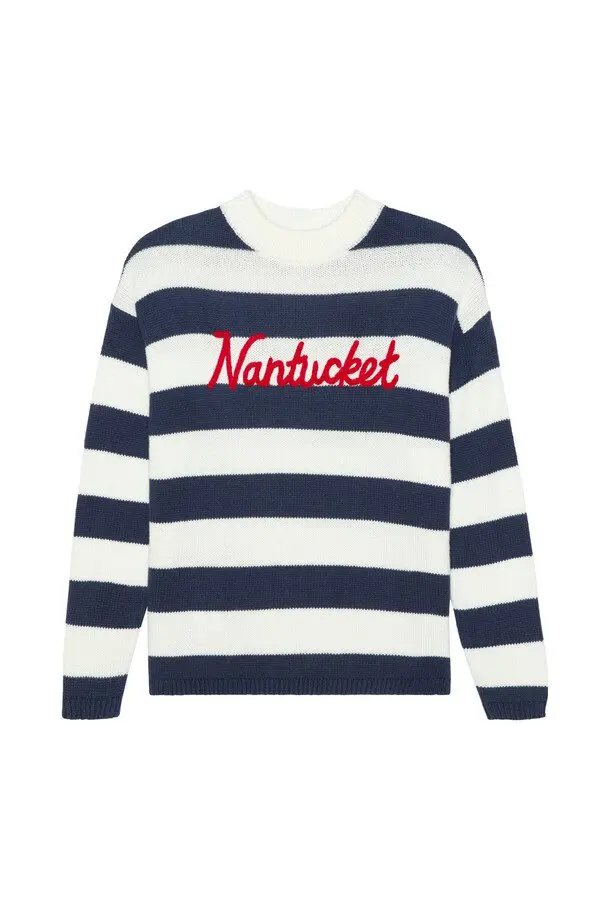 ELLSWORTH + IVEY Sadie Crewneck Nautical Sweater - Stripe