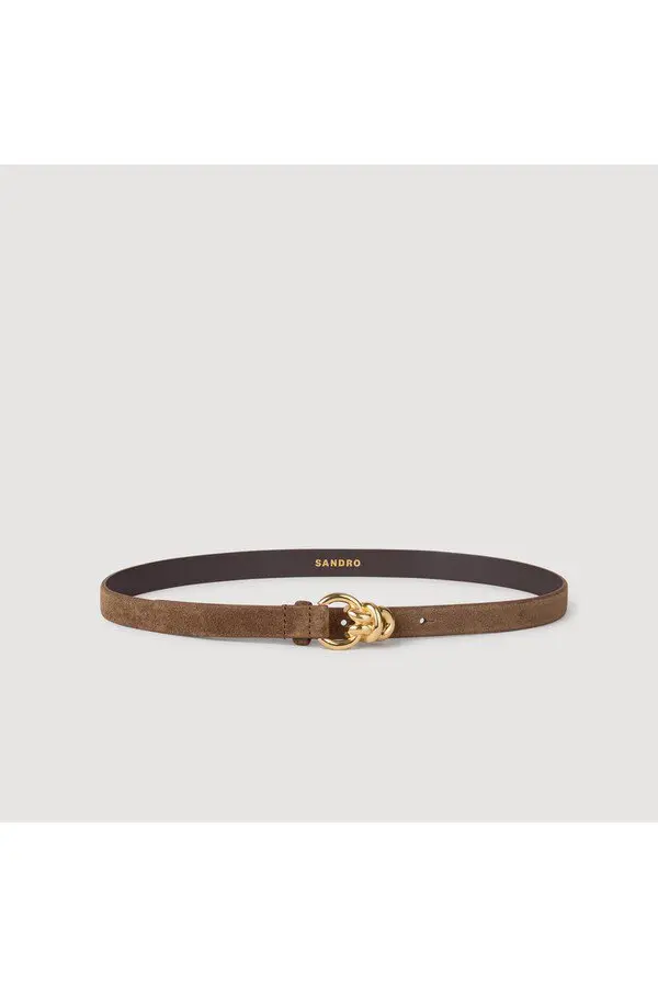 Sandro Suede Belt - Natural