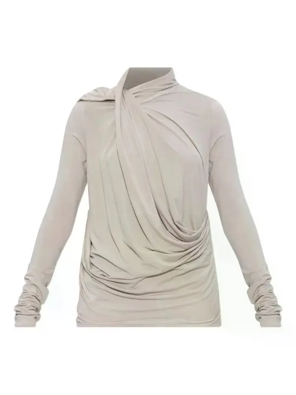 ENTIRE STUDIOS Draped Cowl-neck Top - Neutrals