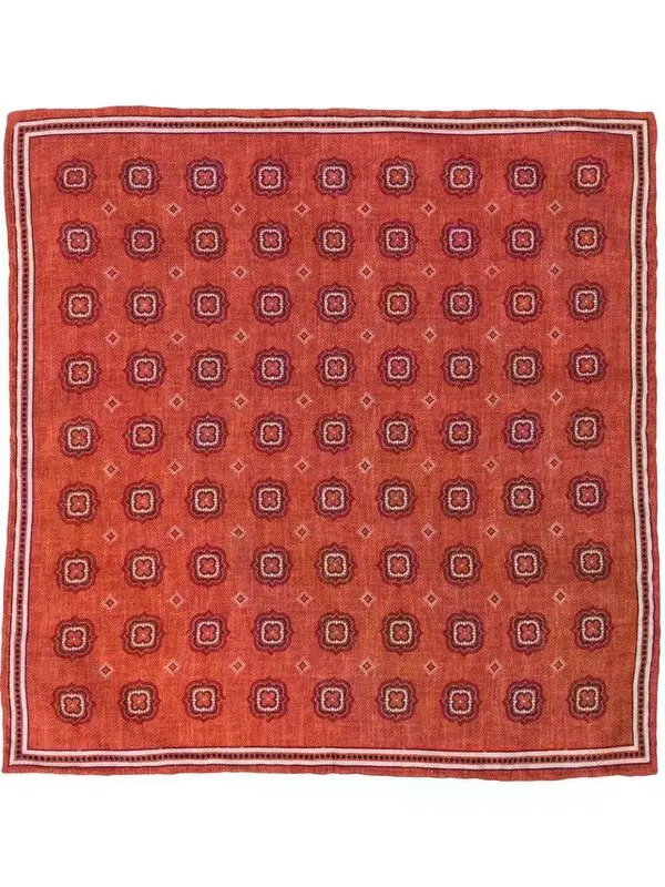 Brunello Cucinelli Geometric-print Pocket Square