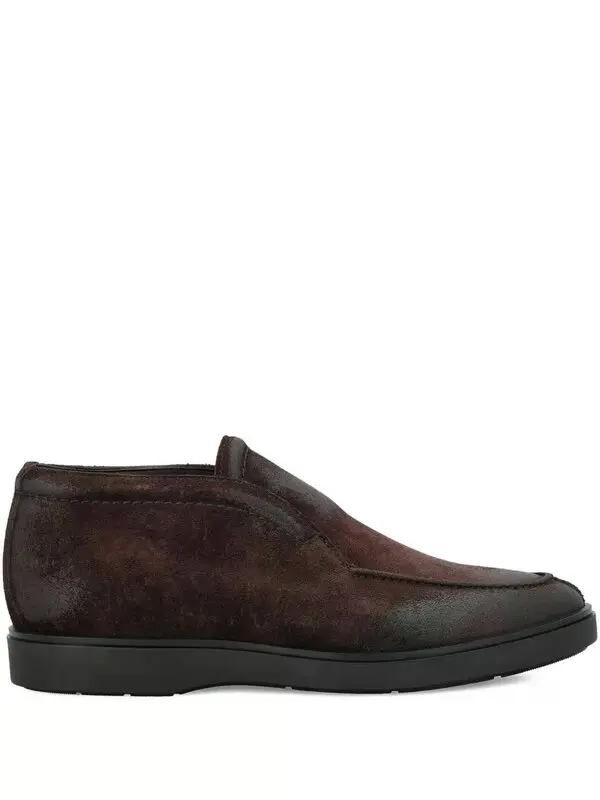 Tagliatore Suede Slip-on Loafers - Brown