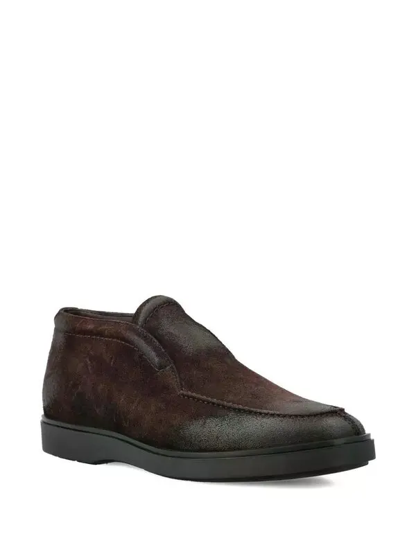 Tagliatore Suede Slip-on Loafers - Brown