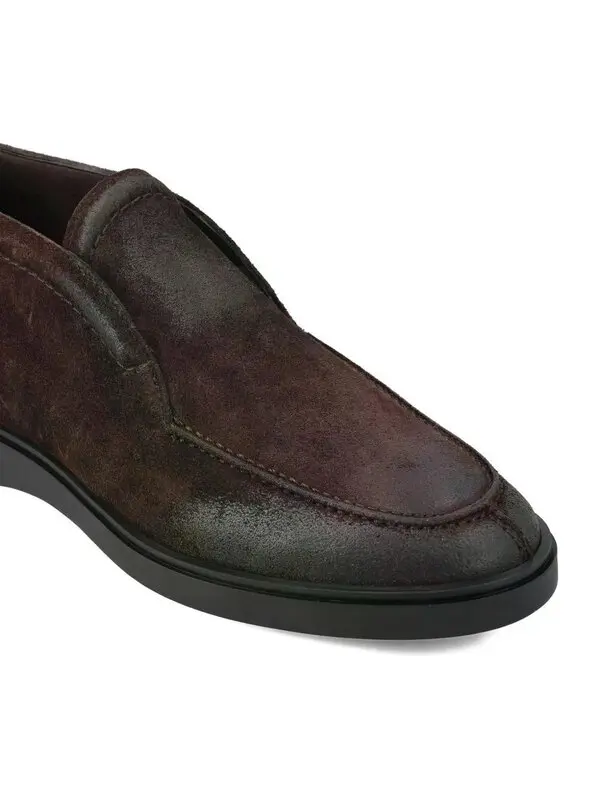 Tagliatore Suede Slip-on Loafers - Brown