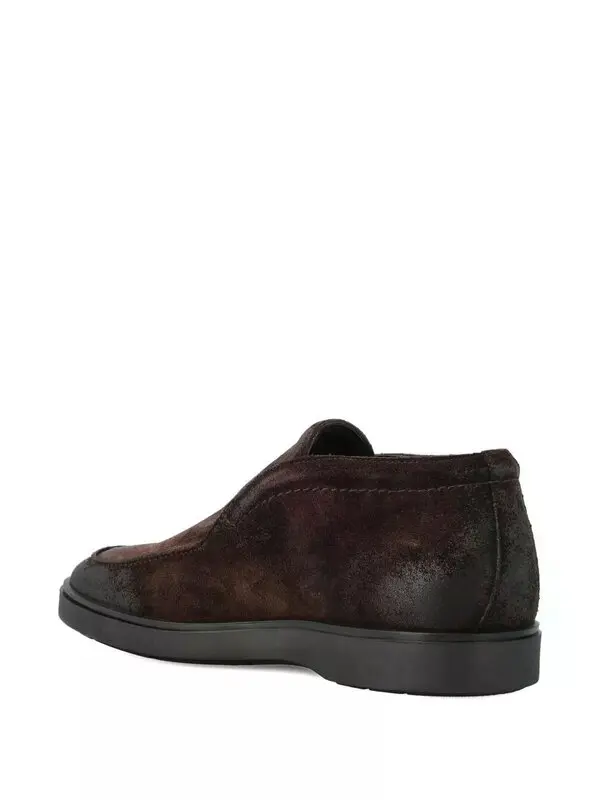 Tagliatore Suede Slip-on Loafers - Brown