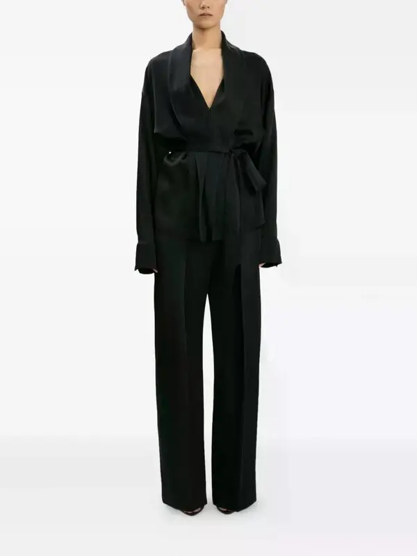 Victoria Beckham Pleated Wide-leg Trousers