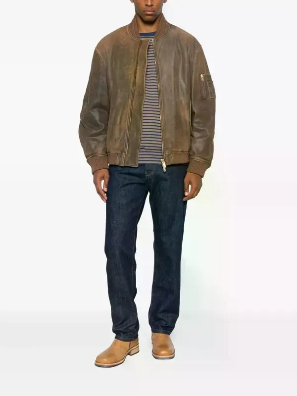 TRC Button-fly Straight Leg Jeans
