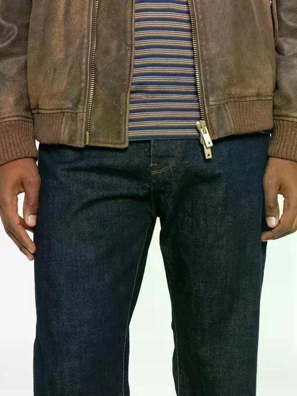 TRC Button-fly Straight Leg Jeans