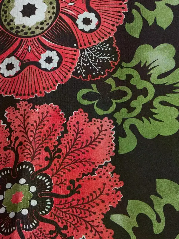 La DoubleJ Floral-print Reversible Wrap Skirt - Black
