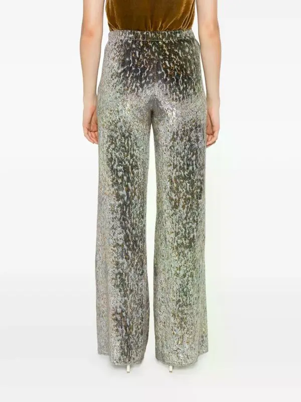 FORTE_FORTE Animal-patterned Wide-leg Trousers