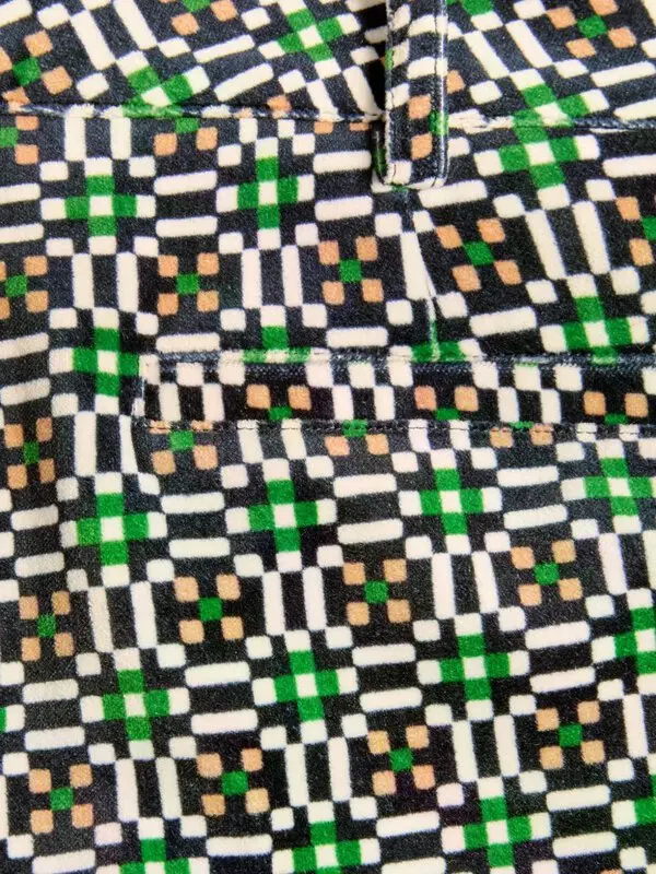 La DoubleJ Hendrix Geometric-print Trousers
