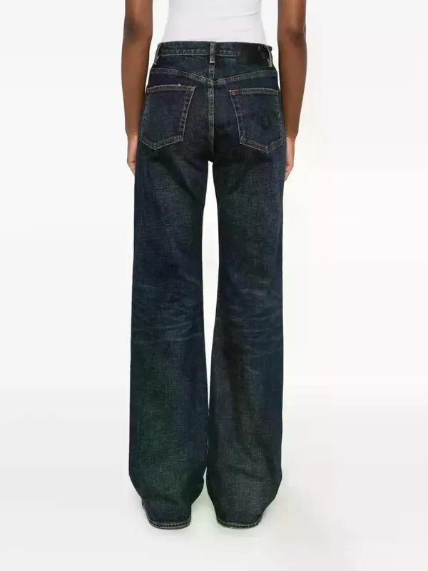 R13 High-waisted Wide Leg Jeans