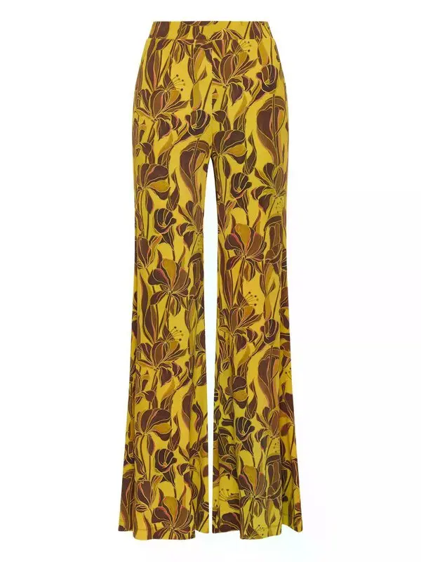Malìparmi Floral-print Flared Trousers