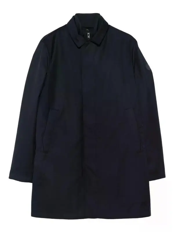PEOPLE OF SHIBUYA Zip-front Coat With Patch Pockets