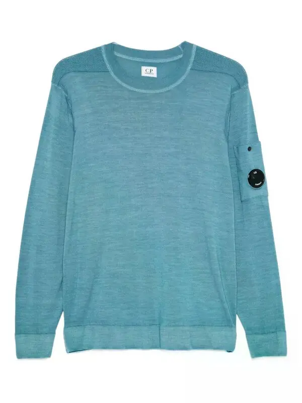 C.P. COMPANY Crew Neck Sweater With Lens Pocket