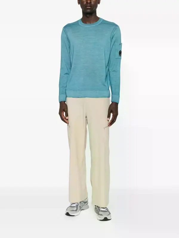 C.P. COMPANY Crew Neck Sweater With Lens Pocket