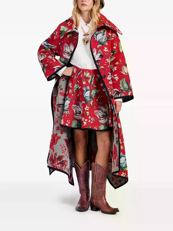 La DoubleJ Floral Pattern Coat
