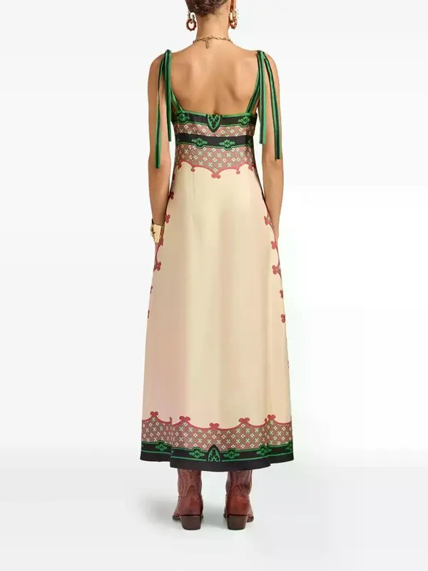 La DoubleJ Geometric-print Midi Day Dress