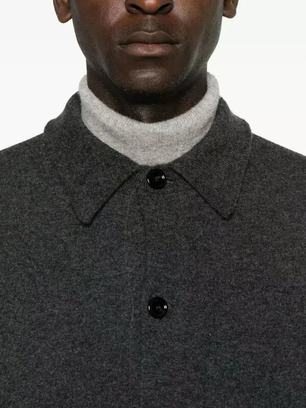 LARDINI Buttoned Patch-pocket Cardigan - Grey