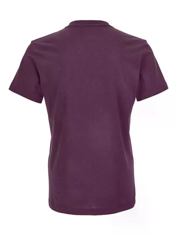 Versace V-emblem Logo-print T-shirt - Red