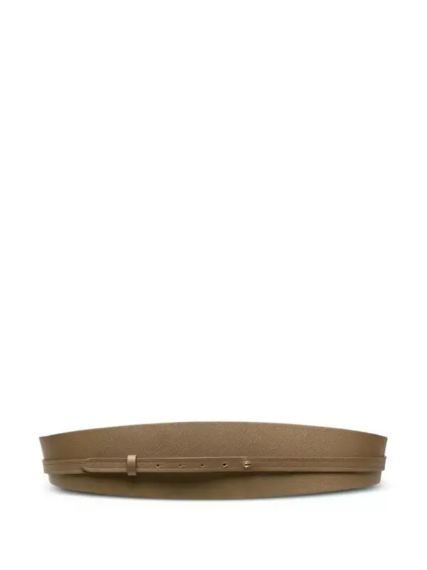 NIU Leather Double-strap Belt - Brown