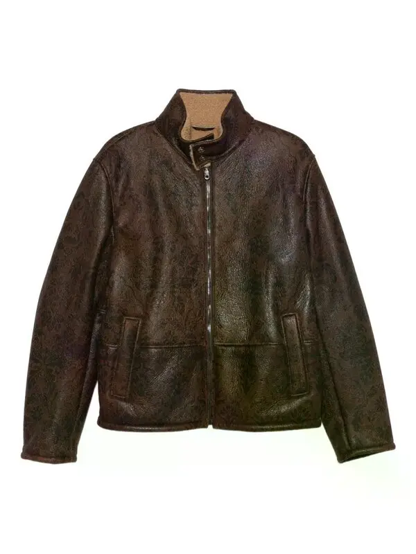 Etro Floral Patterned Leather Jacket