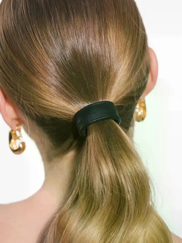 JENNIFER BEHR Mini Leather Hair Tie - Black