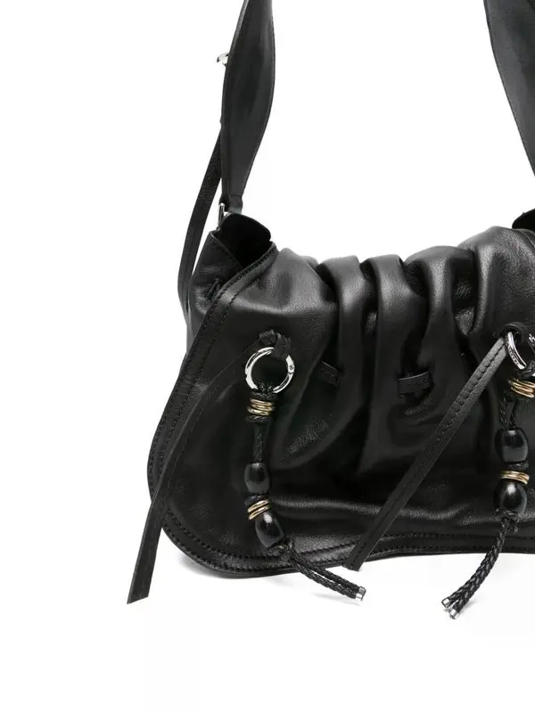 Isabel Marant Étoile Pleated-detail Drawstring Shoulder Bag - Black