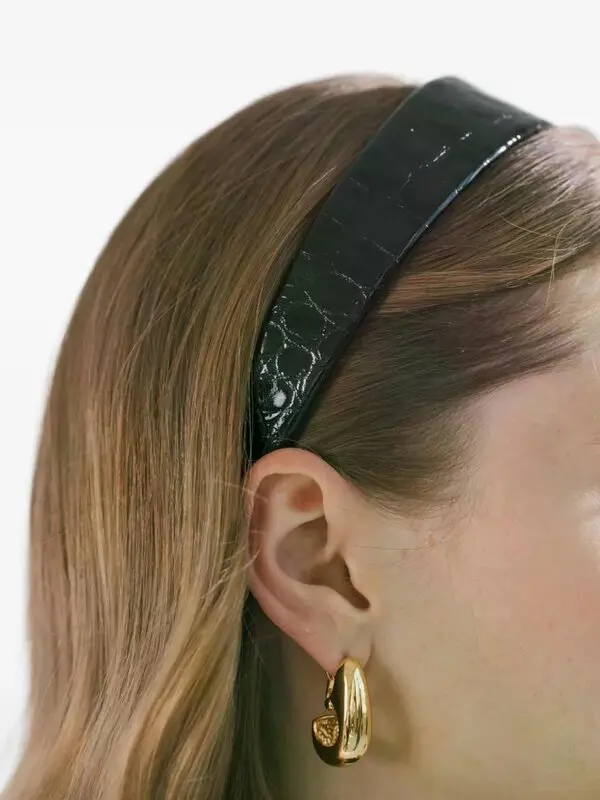 JENNIFER BEHR Croc-embossed Padded Headband