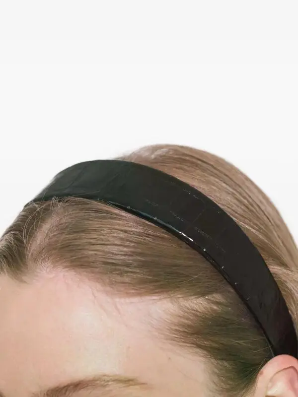 JENNIFER BEHR Croc-embossed Padded Headband