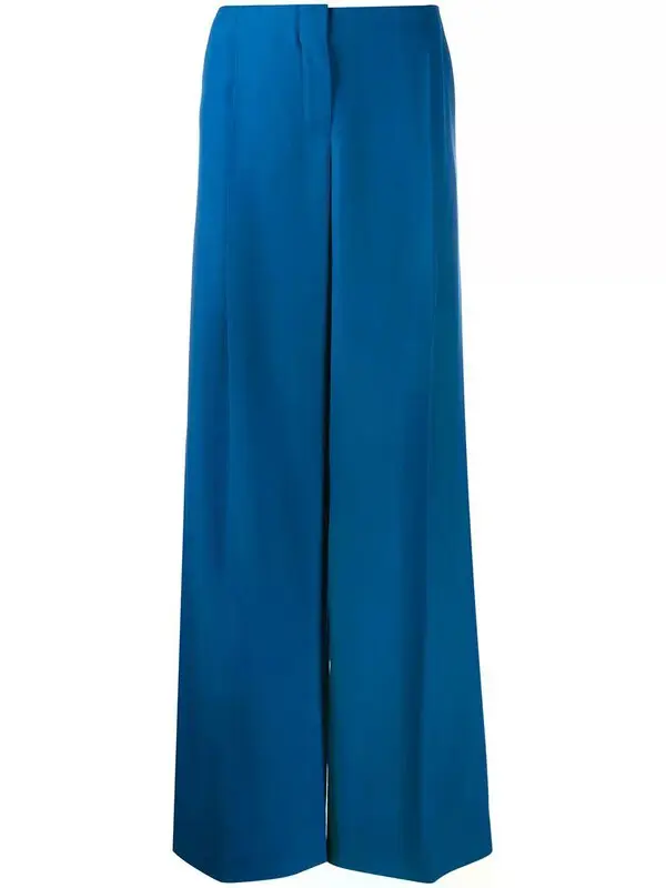 Nina Ricci Cotton Wide Leg Tailored Trousers